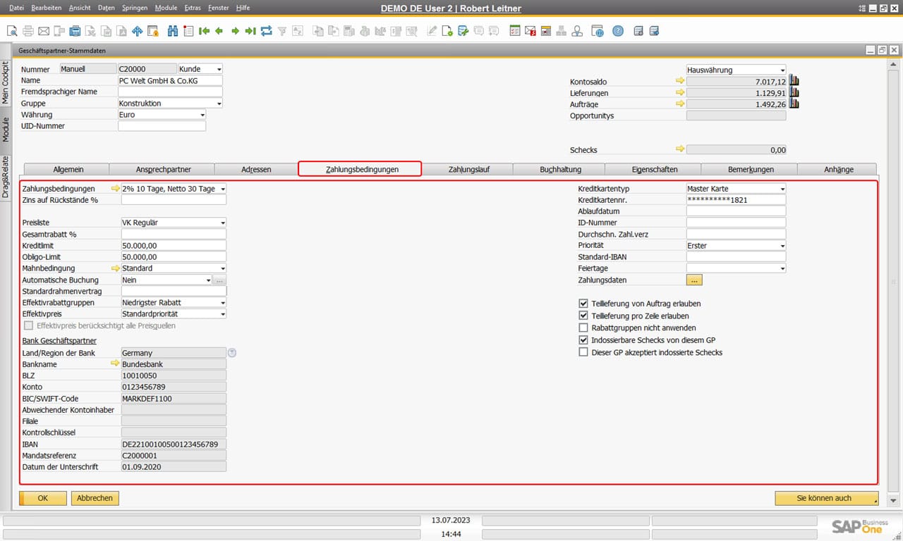 SAP Business One Grundlagen 1.3 – Geschäftspartner Stammdaten (3/4) - GERBER GmbH - SAP Business ...